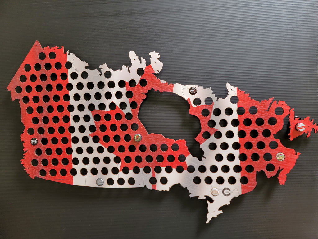 Wood Flag Maps – Beer Cap Maps